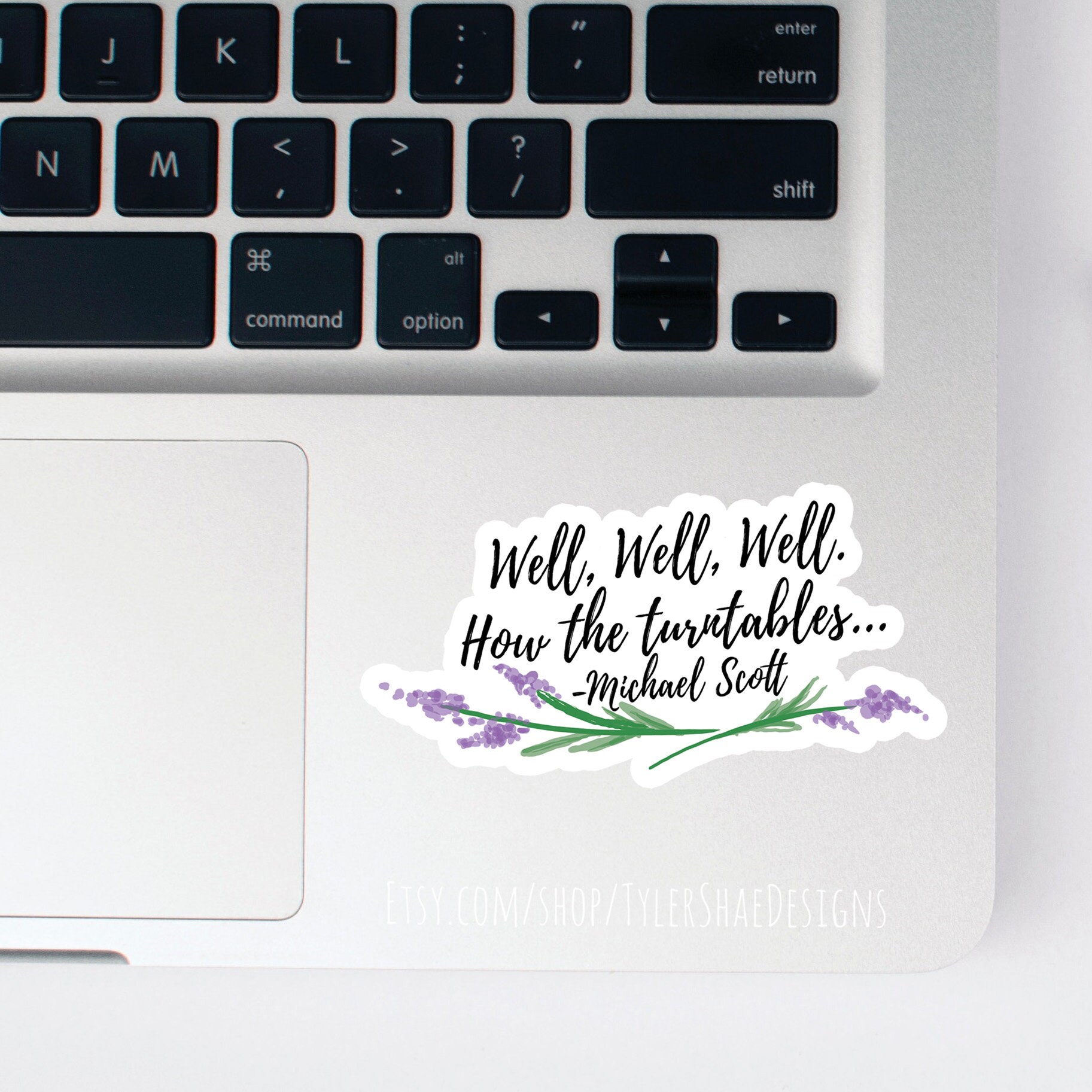 The Office MICHAEL SCOTT "...how the Turntables..." Quote Vinyl STICKER ...