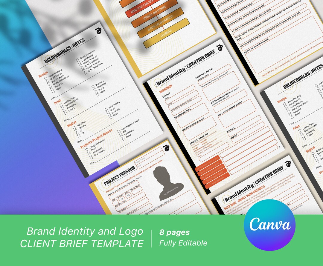 CLIENT BRIEF Template Logo Brand Identity, Canva Design Questionnaire ...