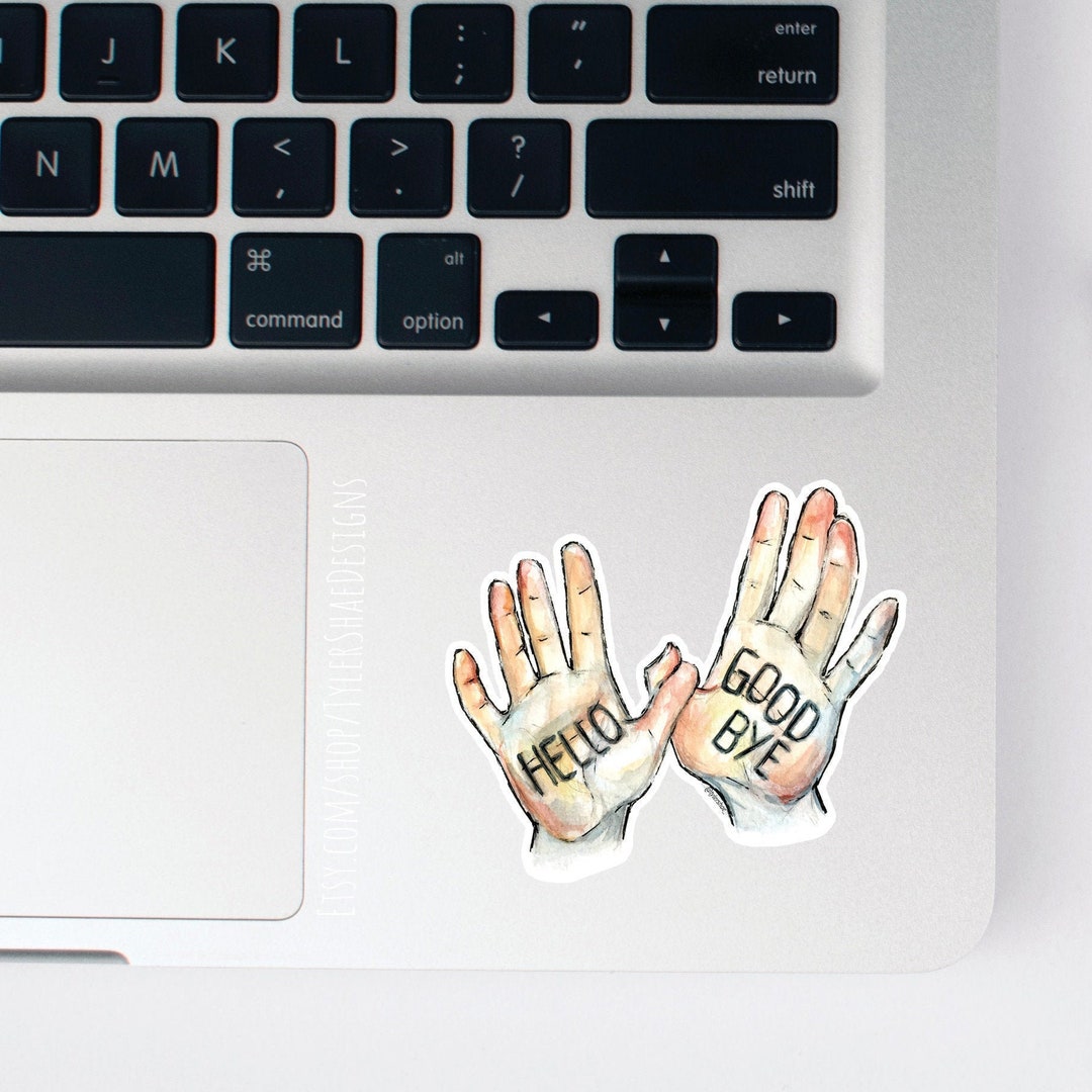 Klaus Hands Sticker, Umbrella Academy Hello Goodbye Hands. Vinyl ...