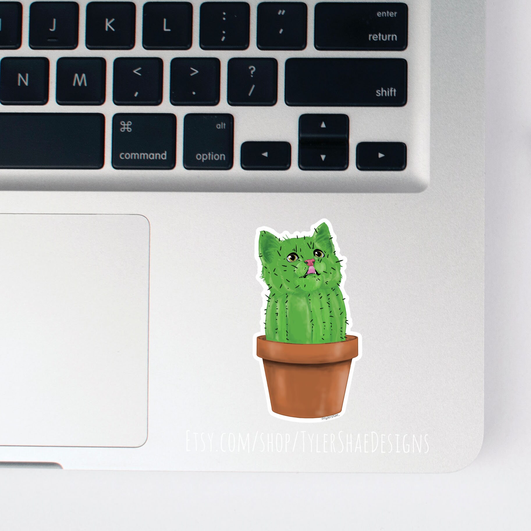 Cactus Cat Sticker Catcus Cute Funny Cat Meme Stickers | Etsy