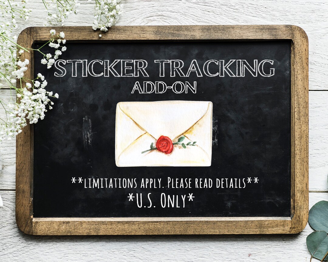 Sticker Tracking Add-on - Etsy