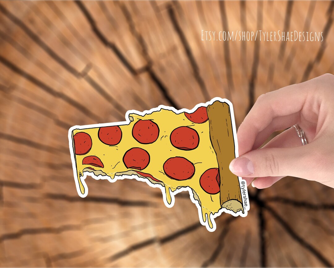 Vermont Pizza Vinyl Sticker, Funny Sticker, State Stickers, Laptop ...