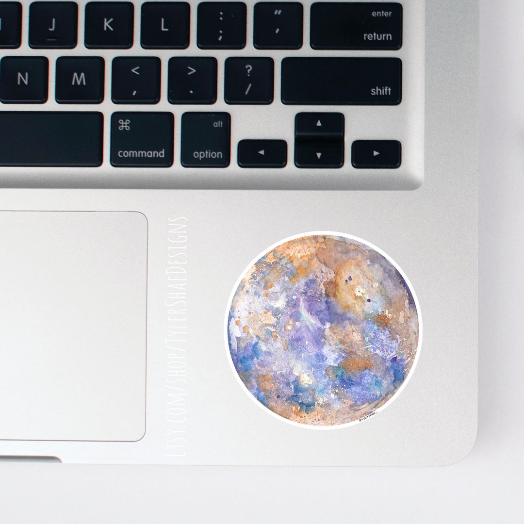 Watercolor Planet Mercury Sticker, Space Stickers, Laptop Stickers ...