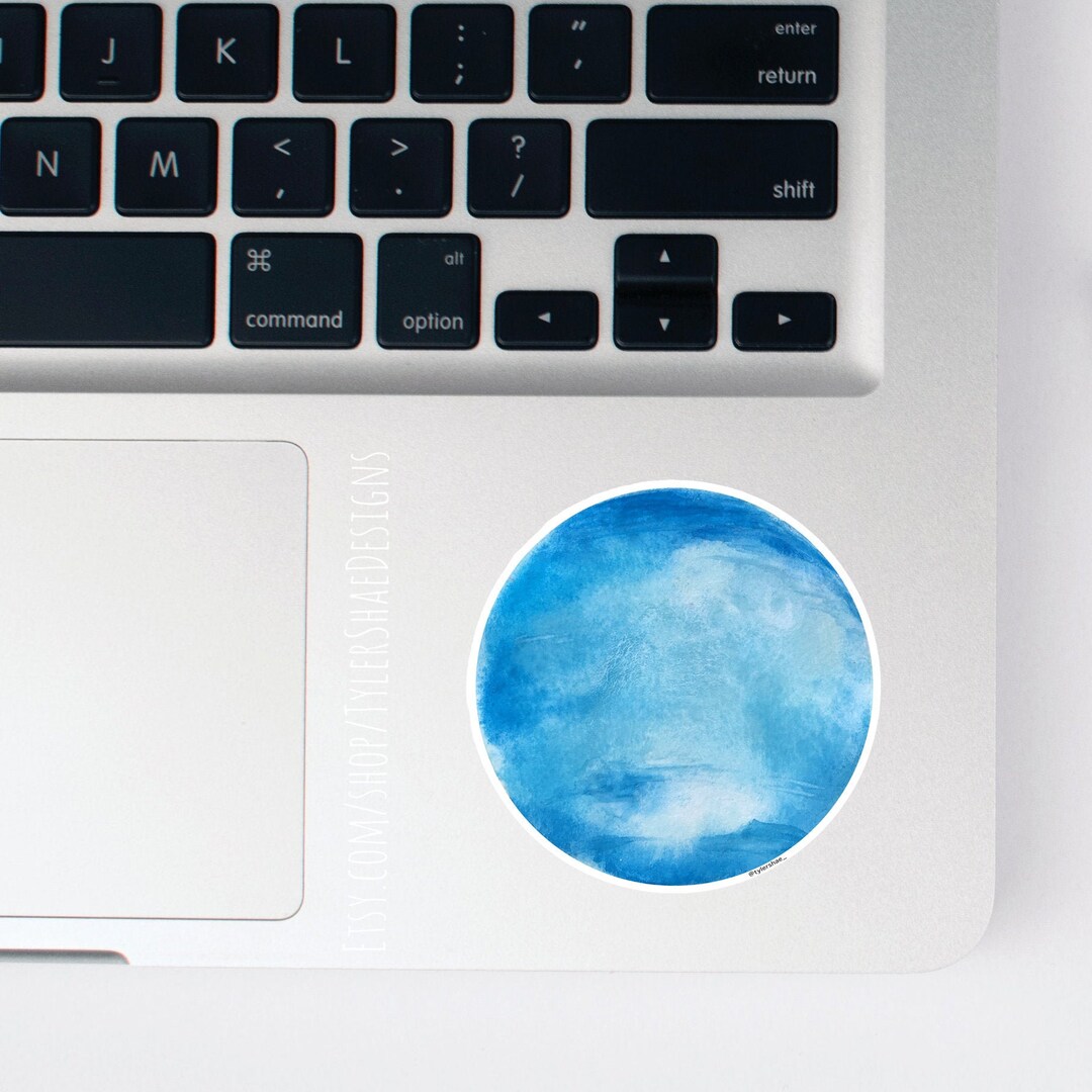 Watercolor Planet Neptune Sticker, Space Stickers, Laptop Stickers ...
