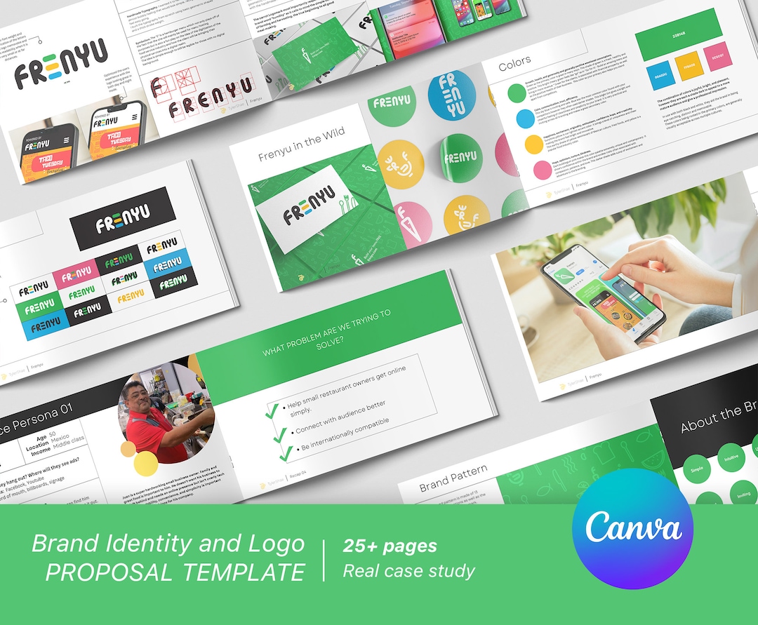 Logo Presentation Template Brand Identity Proposal Editable Brand ...