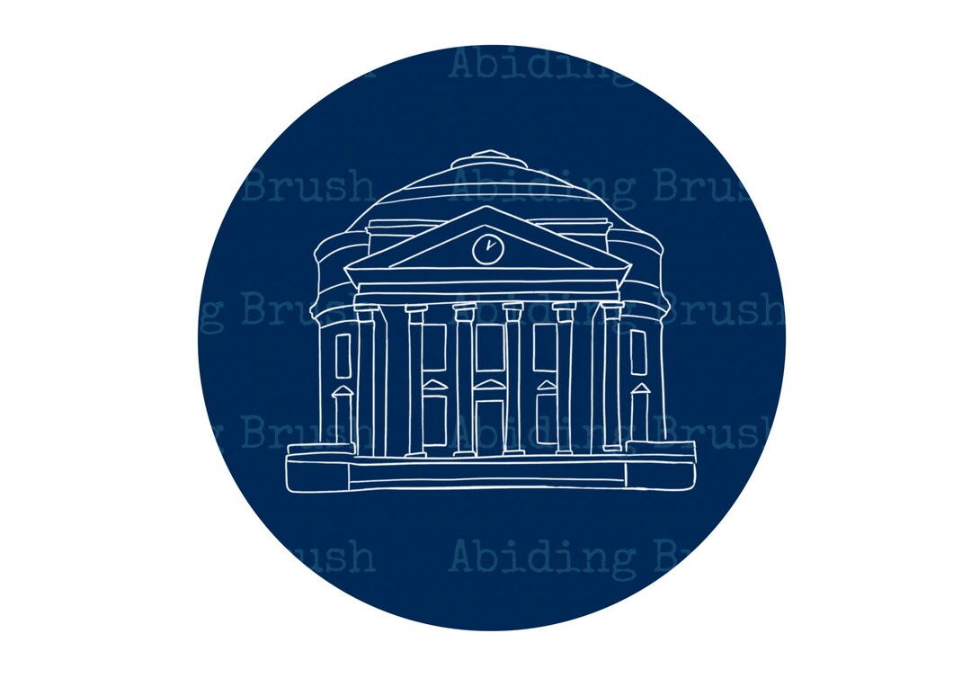 Digital Download - University of Virginia Rotunda Line Drawing PDF ...