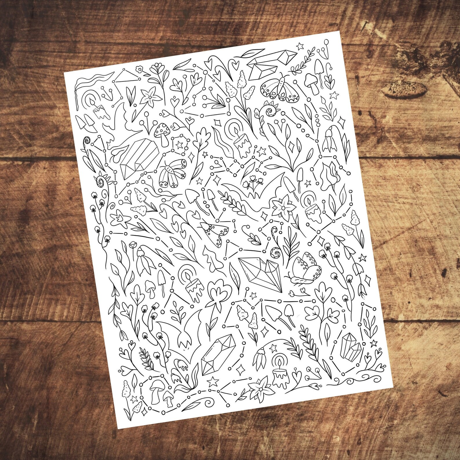 Night Garden Printable Coloring Page - Mushroom Coloring Page- Magical ...