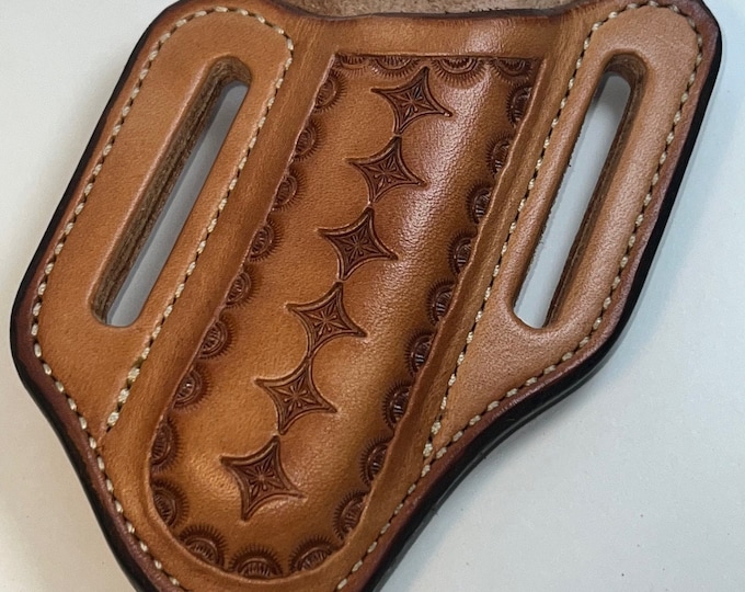 Custom Tooled Leather Pancake Knife Sheath Including Knife - Etsy