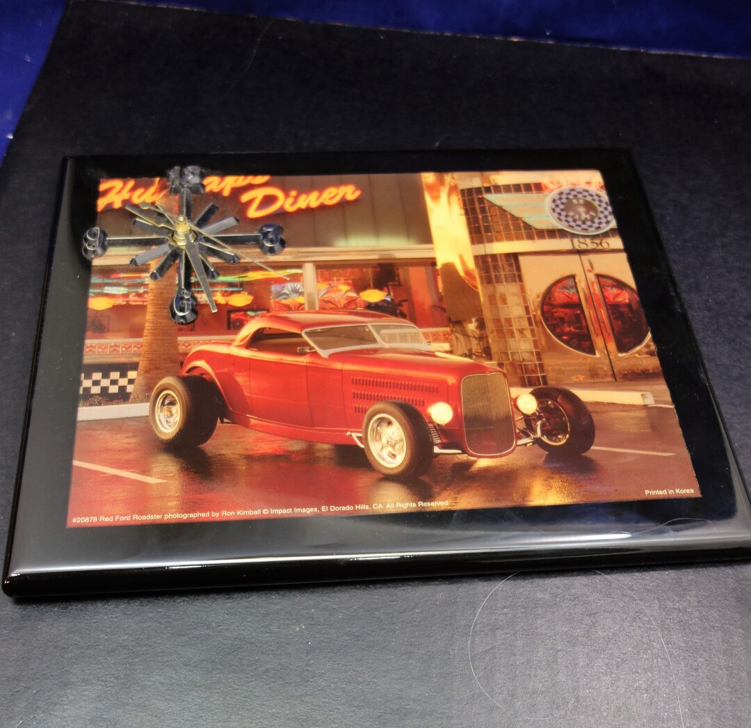 Buy 1990's Hot Rod Clock red Ford Roadster Ron Kimball Impact Images ...