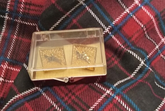 VINTAGE Horse and Rider Cufflinks - Go to the Races i… - Gem