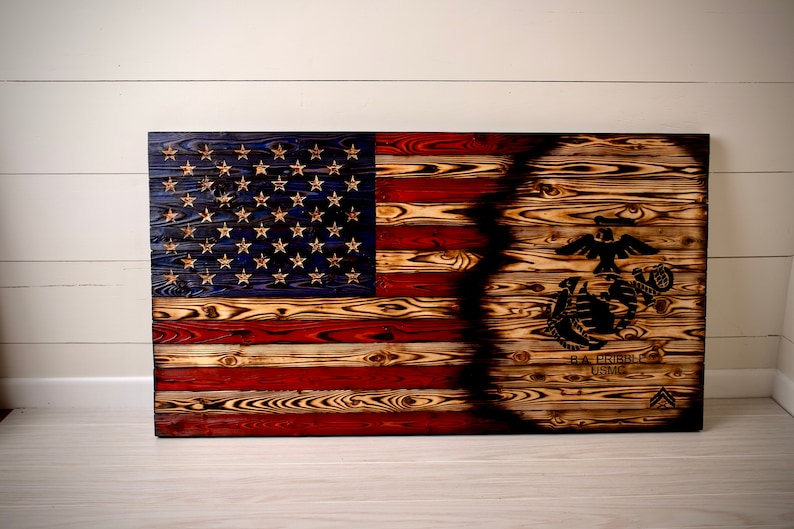 Custom Handmade Wood Flag - Etsy