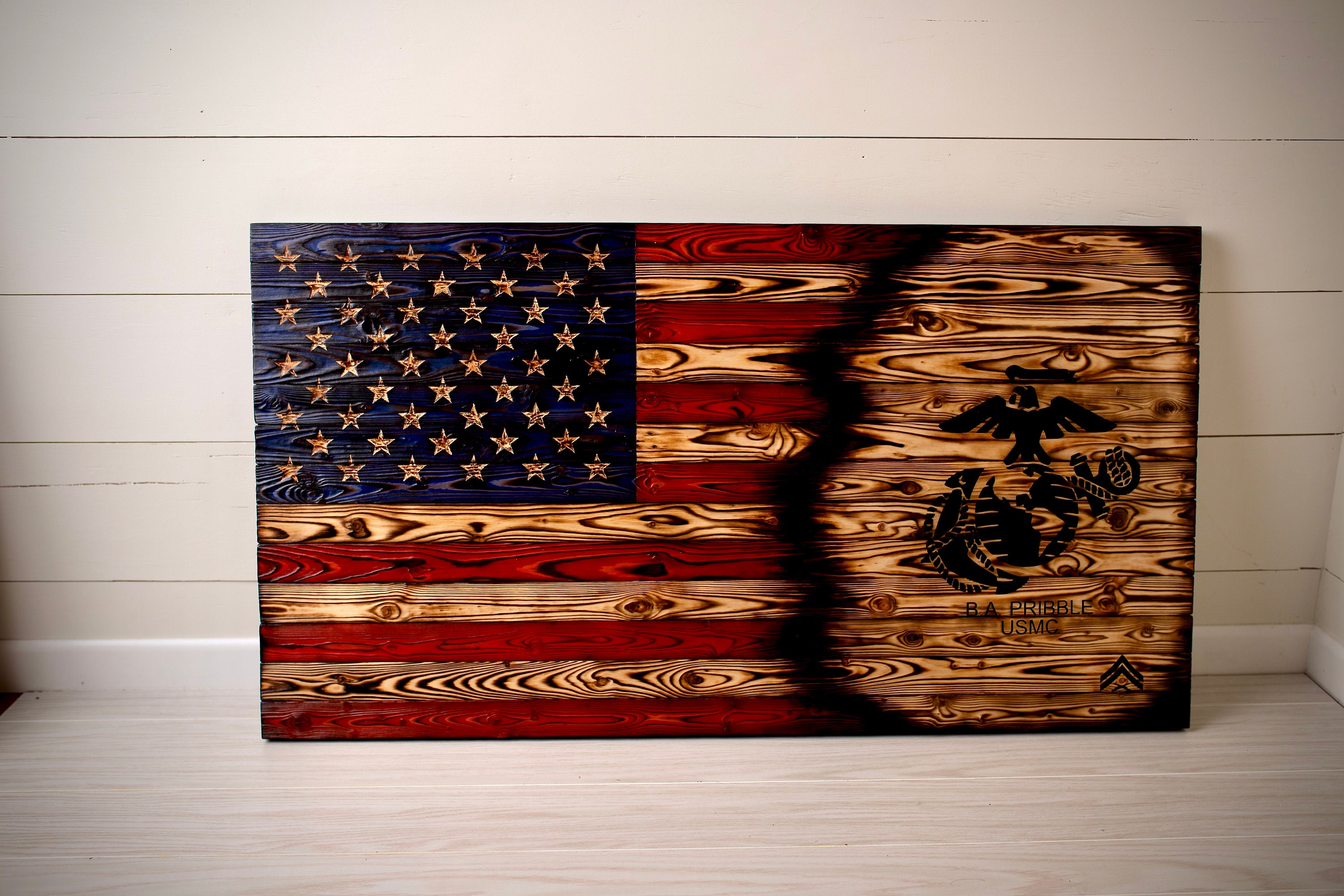 Custom Handmade Wood Flag - Etsy