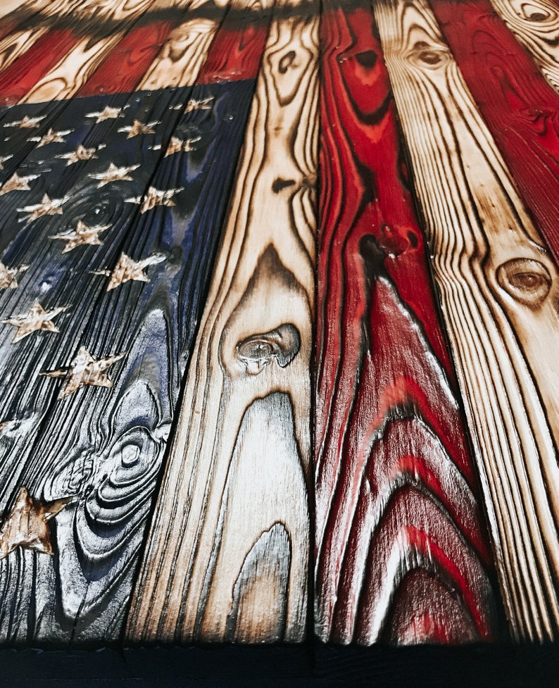Custom Handmade Wood Flag - Etsy