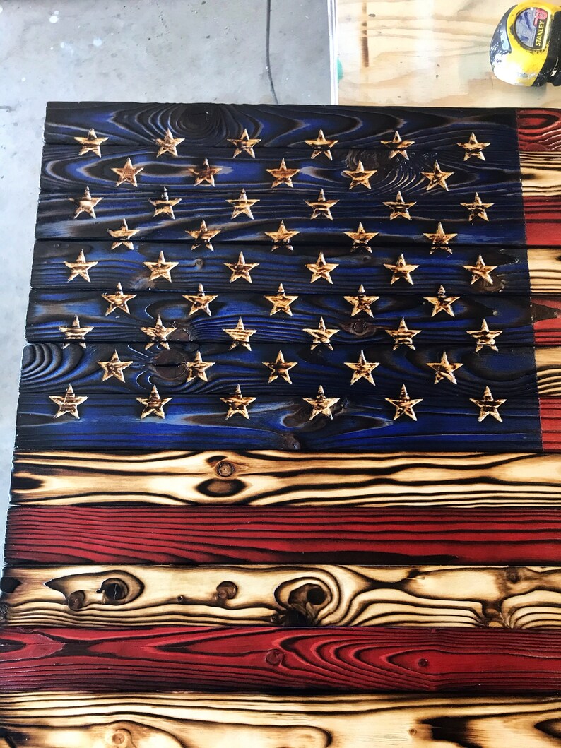 Custom Handmade Wood Flag | Etsy