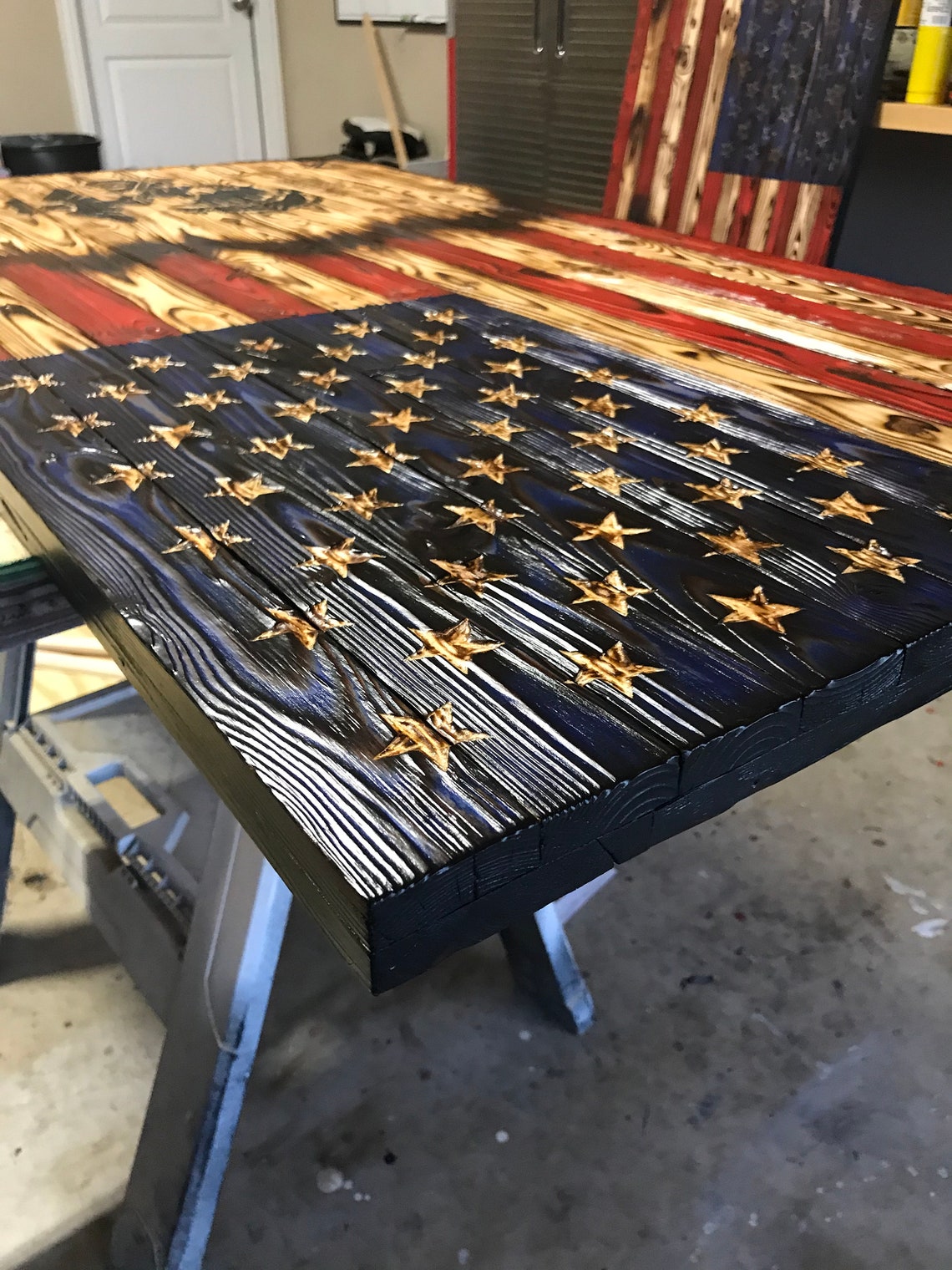 Custom Handmade Wood Flag - Etsy