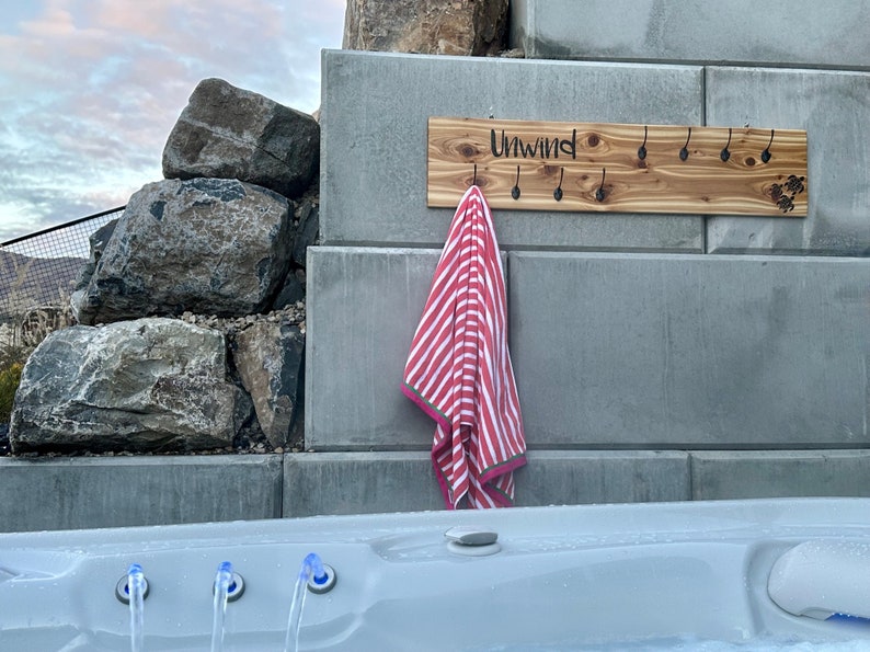 Cedar Pool Swimsuit and Towel Rack - Etsy