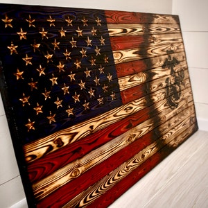 Custom Handmade Wood Flag - Etsy