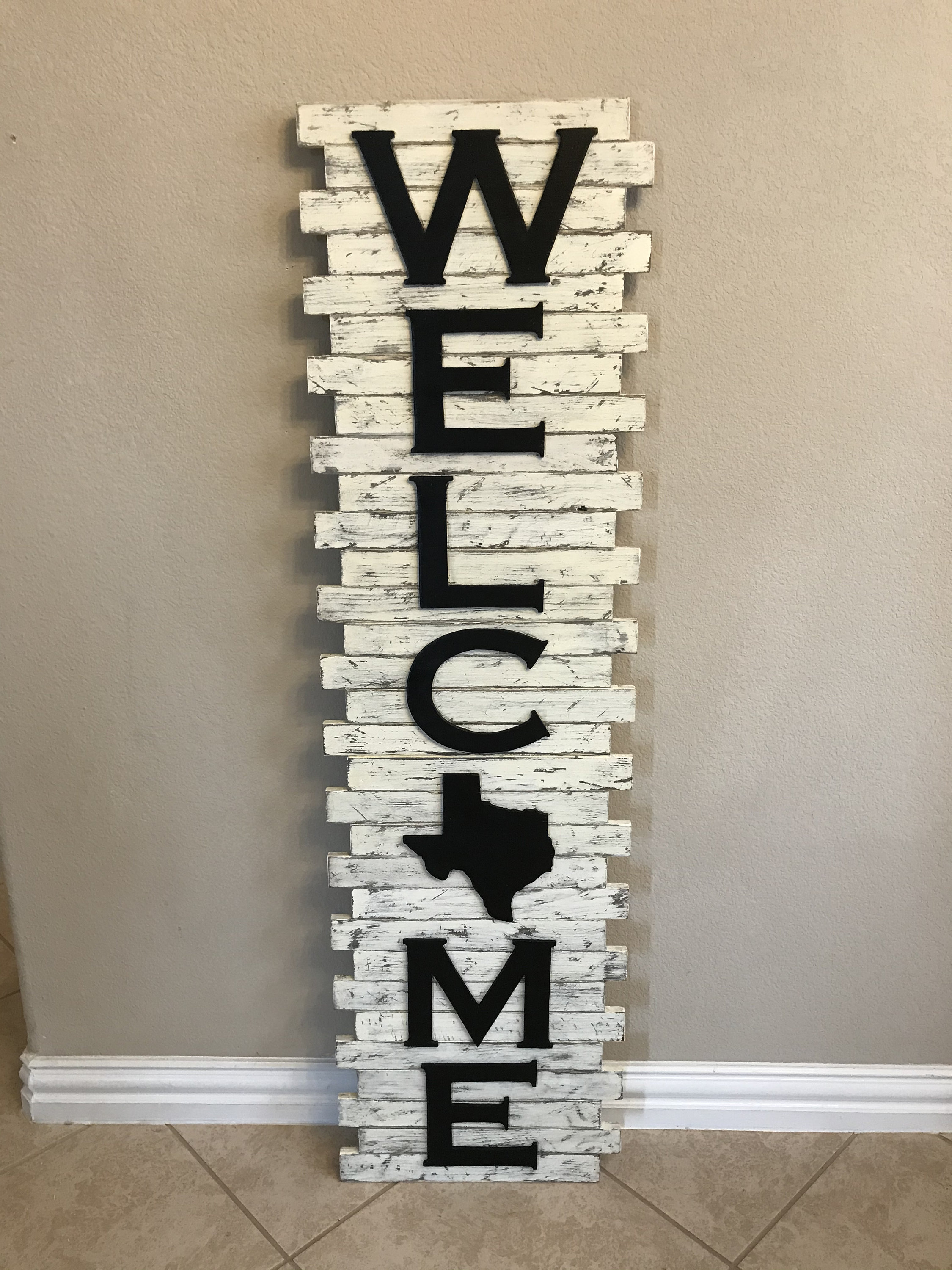Farmhouse Welcome State Sign | Etsy