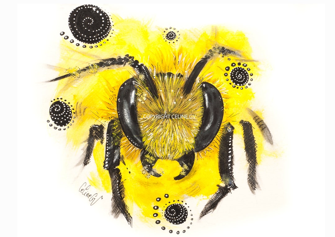 Art Print of Painting vibration of the Bee - Etsy