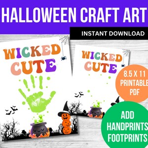 Halloween Handprint Footprint Craft, Handprint Activity for Kids Baby ...