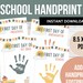 School Handprint Craft Activity, Kindergarten Prek Daycare Preschool ...