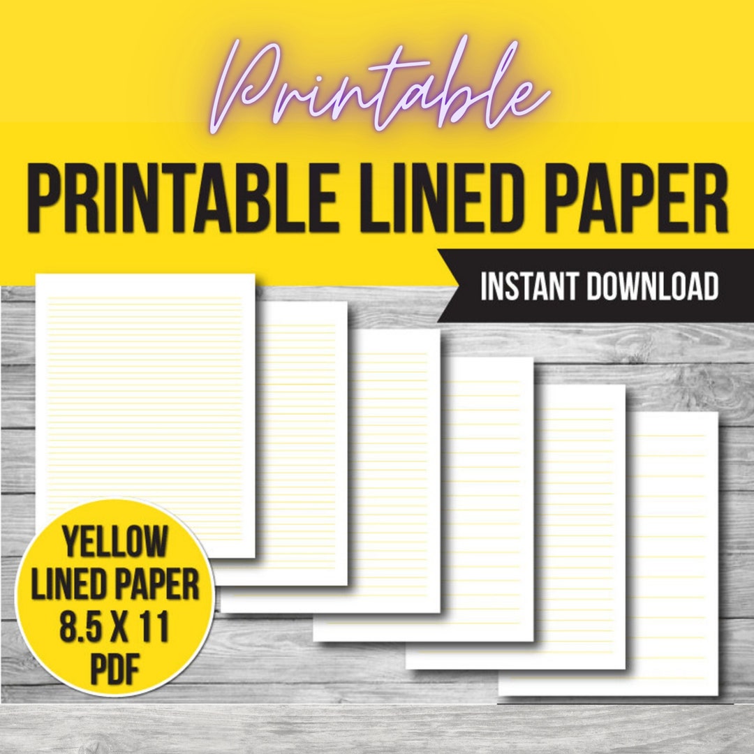 Printable Lined Paper Bundle, Wide Rule College Rule, Notebook Lined ...