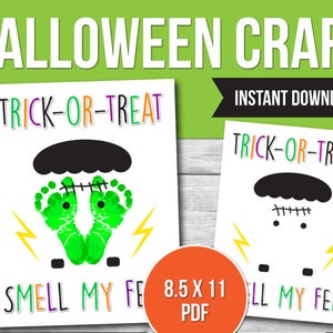 Halloween Handprint Craft Printable PDF, Trick or Treat Handprint ...