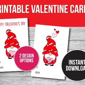 Kids Printable Valentine Cards, DIY Valentines, Cards for Kids ...