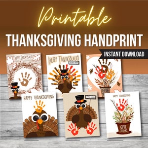 Thanksgiving Handprint Craft Activity, Fall Handprint Art, Fall ...