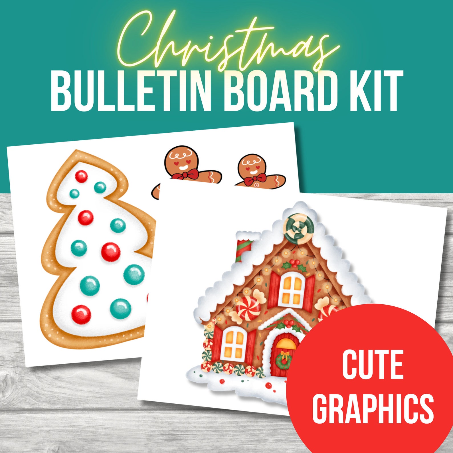 Christmas Bulletin Board Kit student Activity December - Etsy