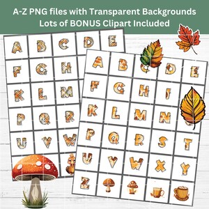 Fall Doodle Letters With Clipart, Doodle Font, Alphabet Letters, Doodle ...