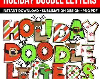 DIGITAL Christmas Alphabet / Christmas Letters / Christmas Font ...