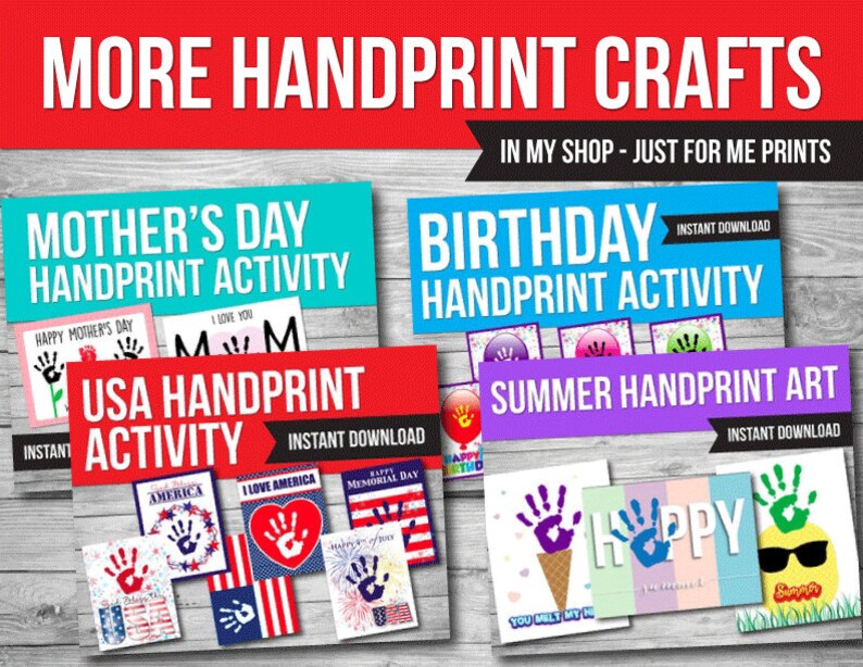 Handprint Activity Printable Keepsake Art Spring Classroom - Etsy