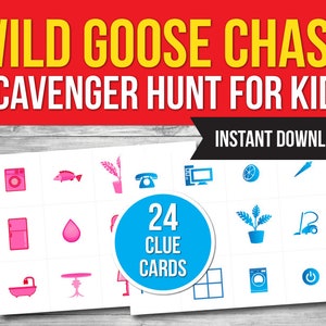 Printable Scavenger Hunt for Kids, Wild Goose Chase, Kids Printable ...