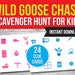 Printable Scavenger Hunt for Kids, Wild Goose Chase, Kids Printable ...
