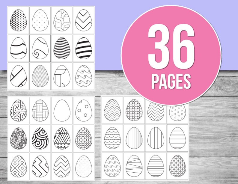 Easter Craft Easter Eggs Easter Coloring Pages Easter Egg - Etsy
