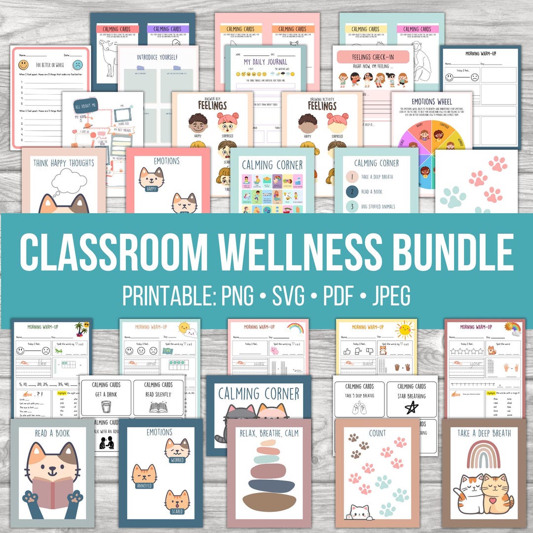 Kids Emotional Wellness Toolkit: Calming Corner, SEL Activities (PDF ...