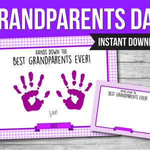 Grandparents Day Handprint Art: DIY Keepsake Gift (PDF) - Etsy