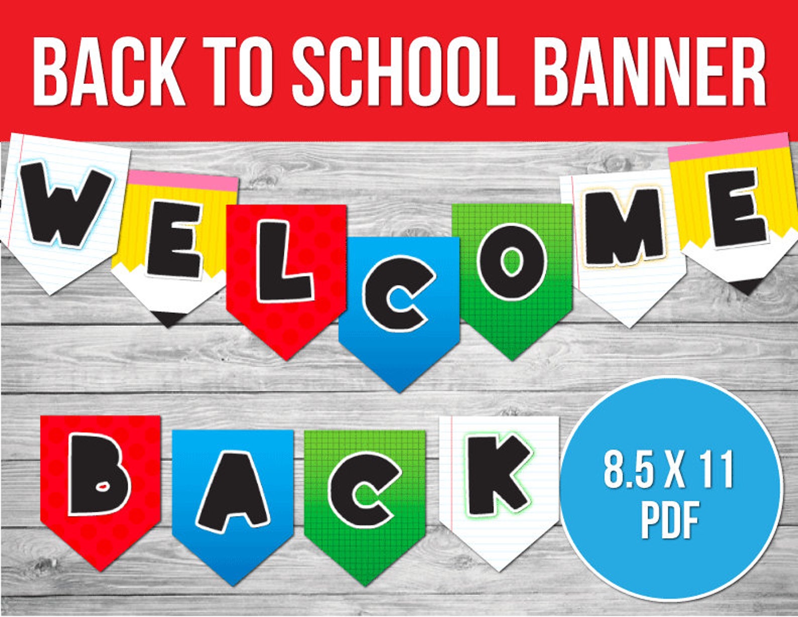 Back to School Printable Banner Welcome Back to School - Etsy
