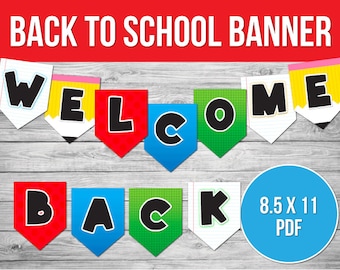 Printable Welcome Banner Back to School Banner Welcome to - Etsy