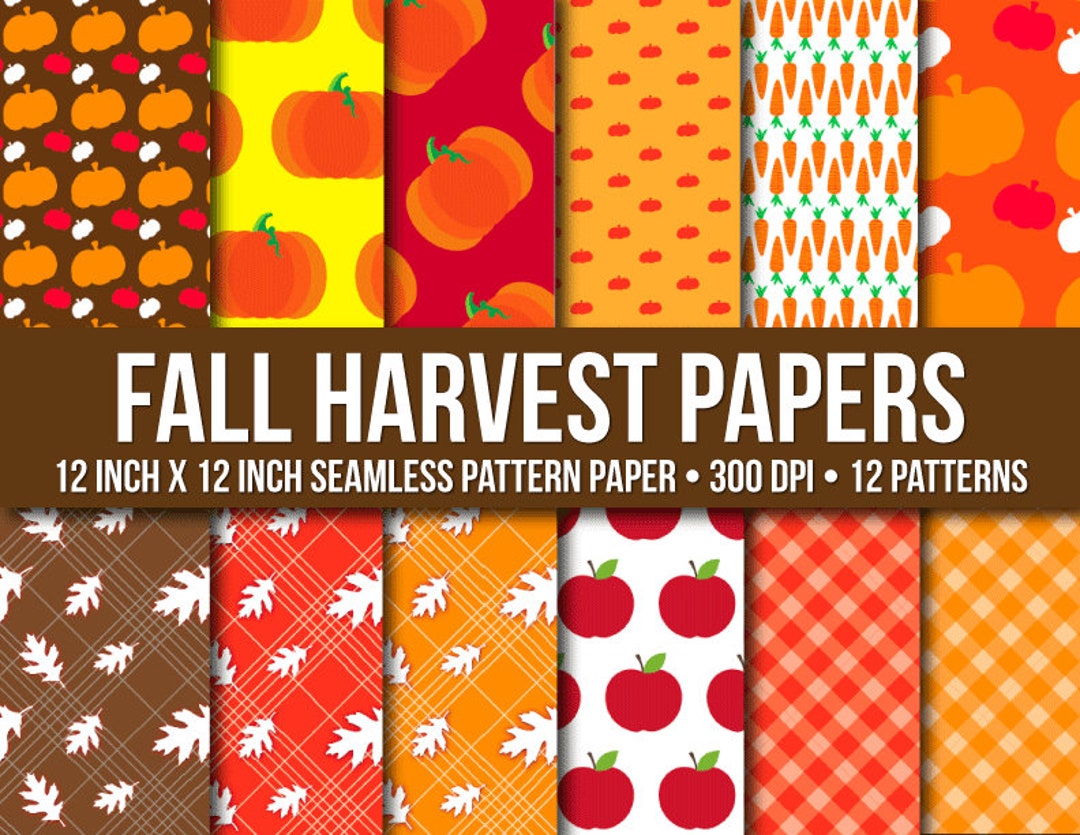 Fall Scrapbook Paper, Printable Paper, Fall Junk Journal Paper, Digital ...