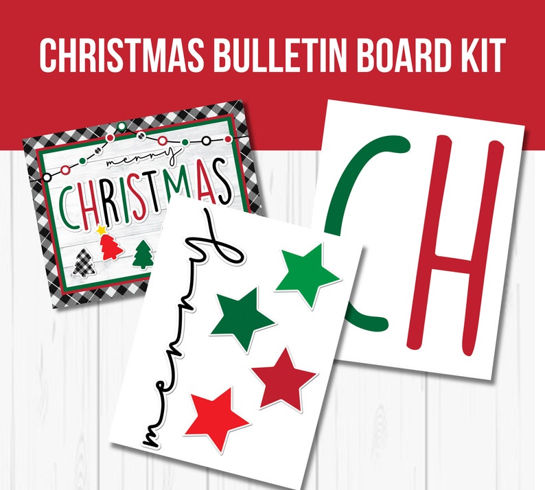 Christmas Bulletin Board Kit: Festive Classroom Decor - Etsy