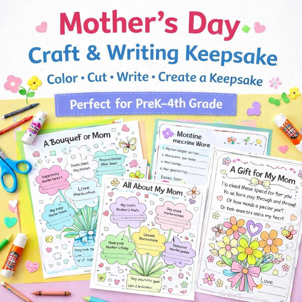 Mother’s Day Craft Gift Keepsake | Flower Bouquet Craft for Kids ...