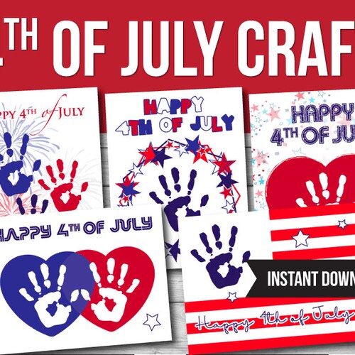 Memorial Day Handprint Art Printable Keepsake 4th of July - Etsy