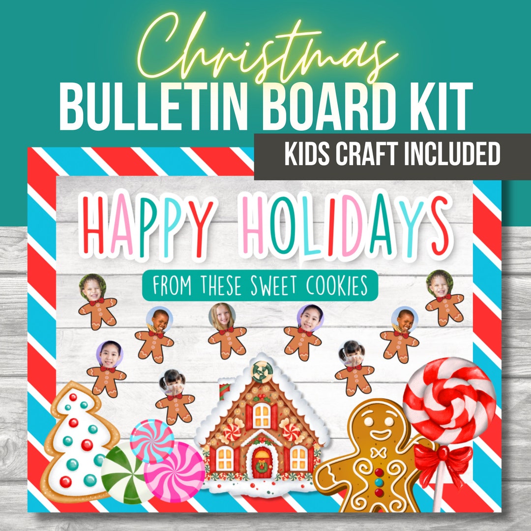 Christmas Bulletin Board Kit +student Activity, December Bulletin Board ...