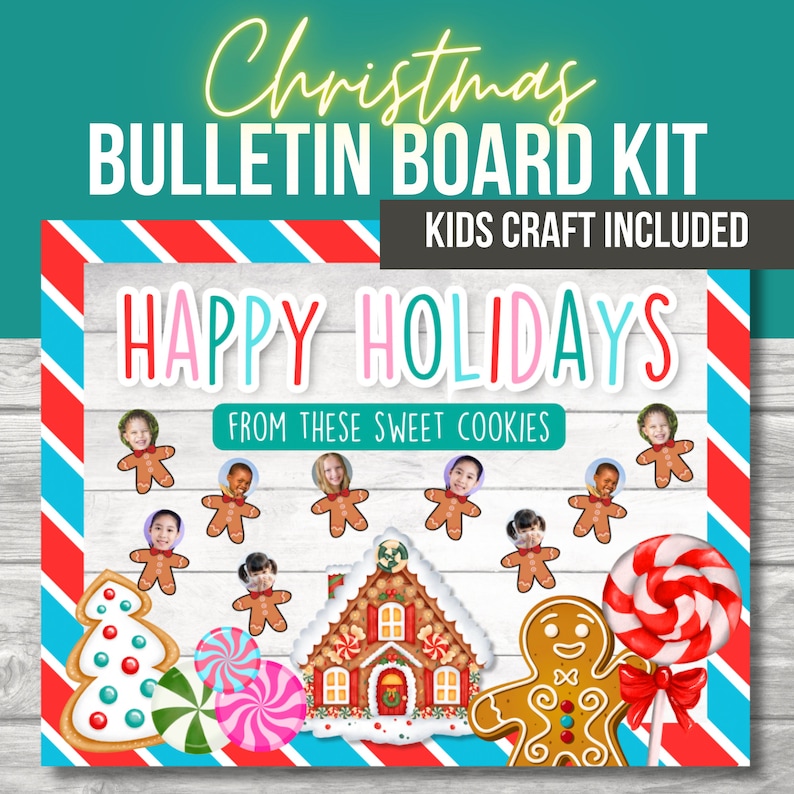 Christmas Bulletin Board Kit student Activity December - Etsy