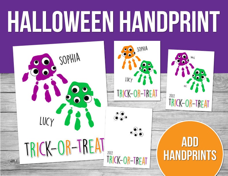 Halloween Handprint Craft Bundle Halloween Preschool Craft - Etsy