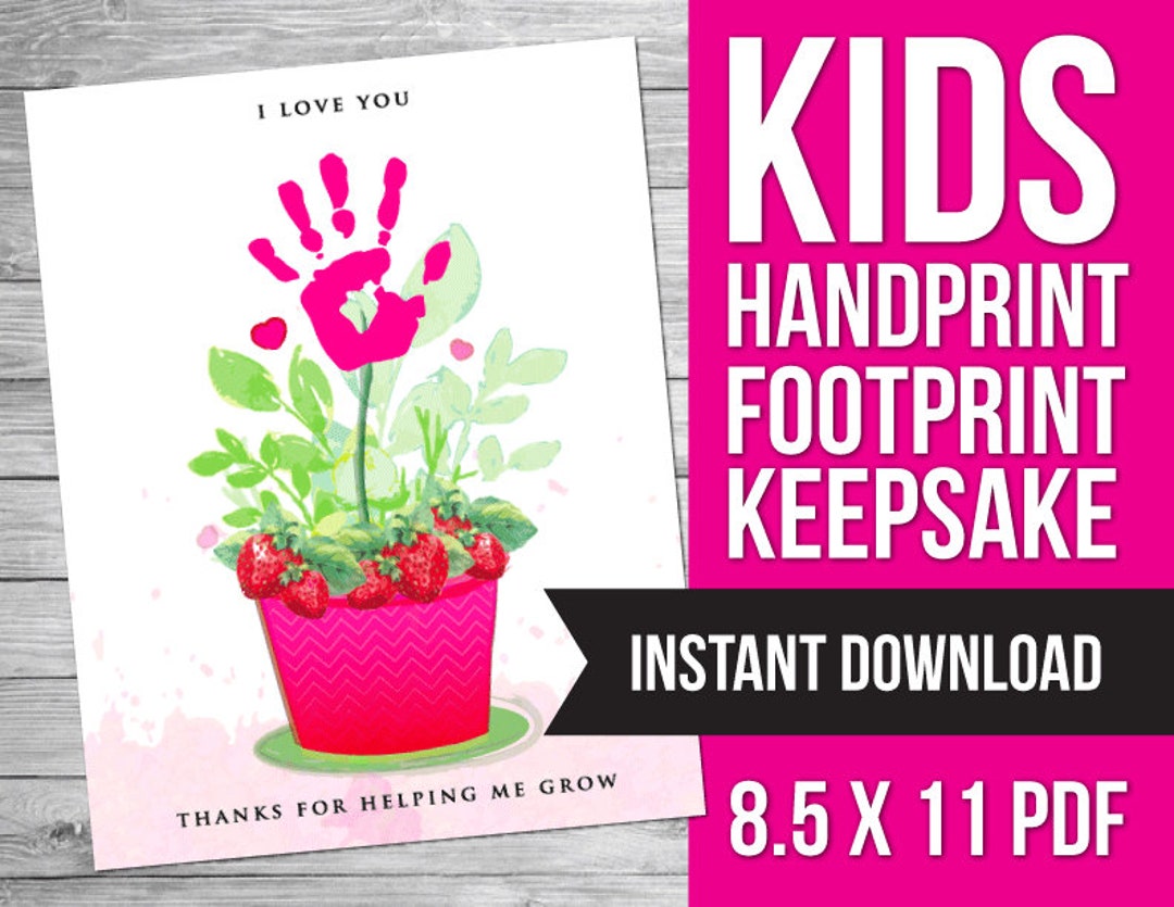 Spring Handprint Activity, Printable Keepsake Art, Spring Classroom ...