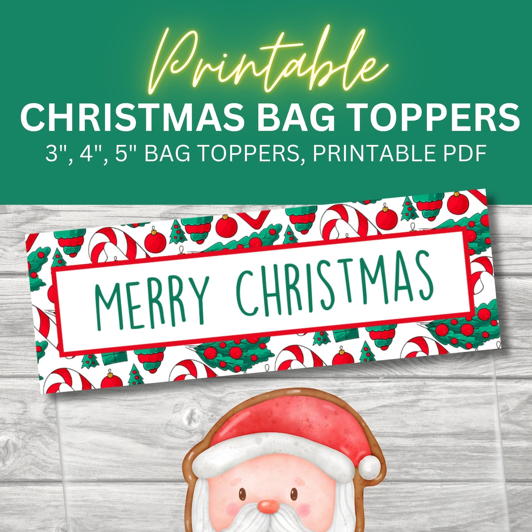 Christmas PYO Bag Topper, Treat Bag Topper, Paint Your Own Cookie ...