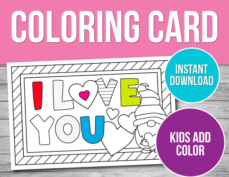 Printable Valentines Day Card for Kids, Classroom Valentines Craft for ...